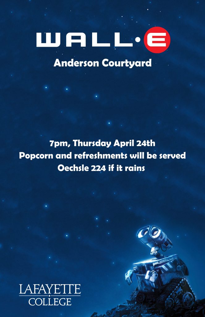 Film Showing: Wall-e · Environmental Science and Environmental Studies ...